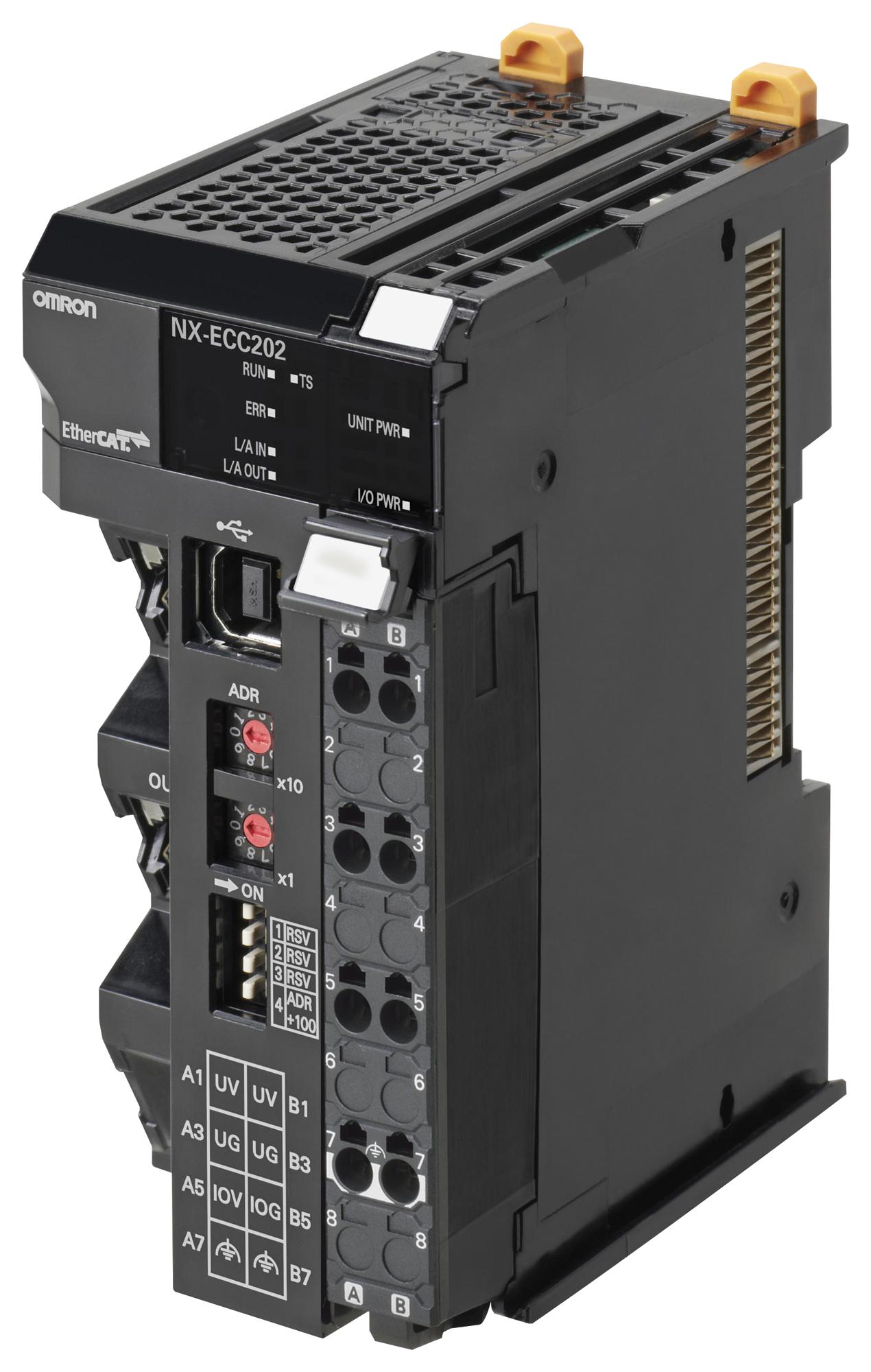 NX-ECC202 - Omron Industrial Automation - Coupler Unit, EtherCAT, NX Series Modular I/O System