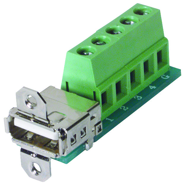 USBAFT - L-com - Terminal Block Interface, USB Type A Receptacle, Screw ...