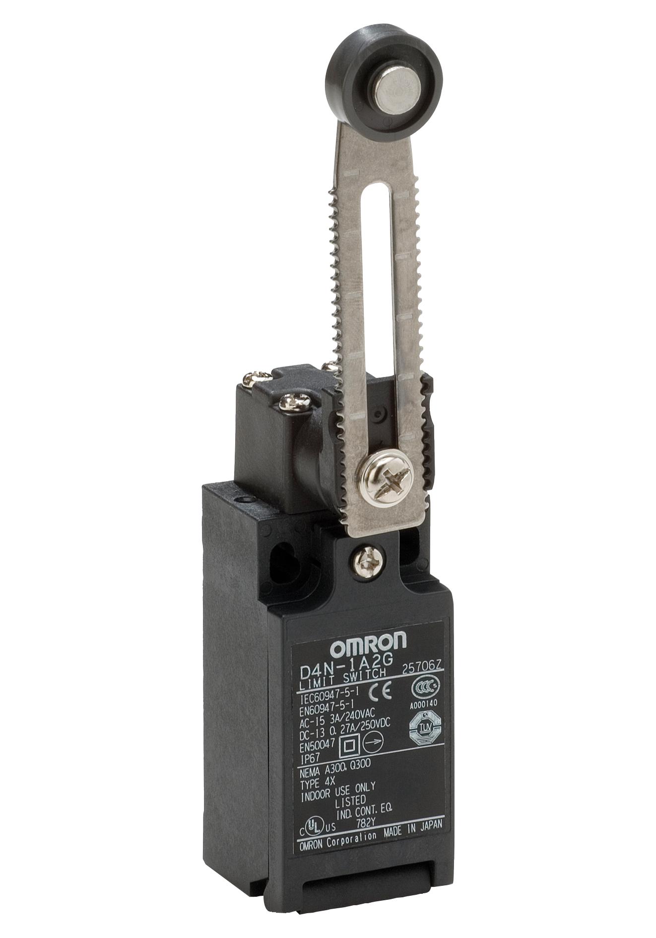 D4N1A2G - Omron Industrial Automation - Limit Switch, Miniature, Adjustable Roller Lever