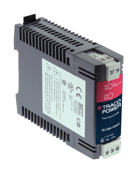 TCL 024-105 DC - Traco Power - Isolated DIN Rail Mount DC/DC Converter, ITE, 4:1