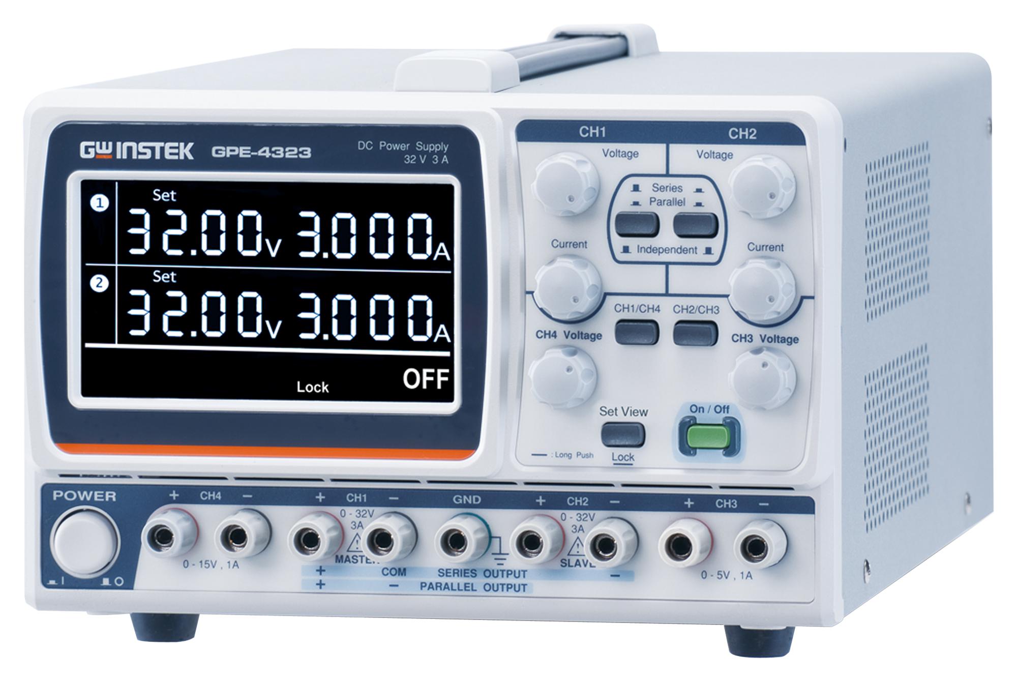 GPE-4323 - Gw Instek - Bench Power Supply, Adjustable, 4 Output