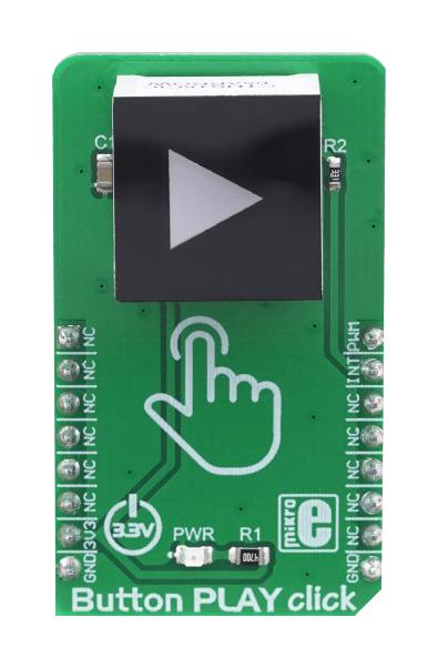 MIKROE-3327 - Mikroelektronika - Add-On Board, Button Play Click Board, Capacitive Touch Sensor