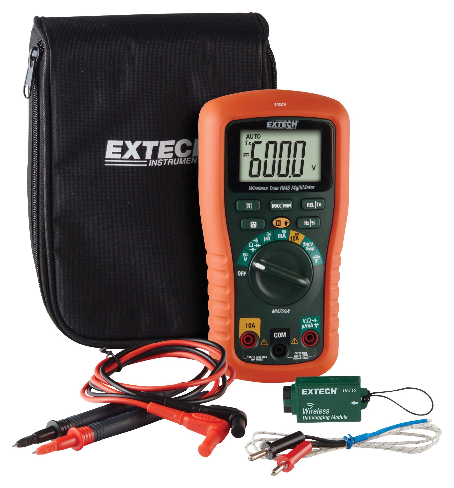 MM750W - Extech Instruments - Wireless Datalogging CAT IV True RMS Multimeter, 10A, 1kV