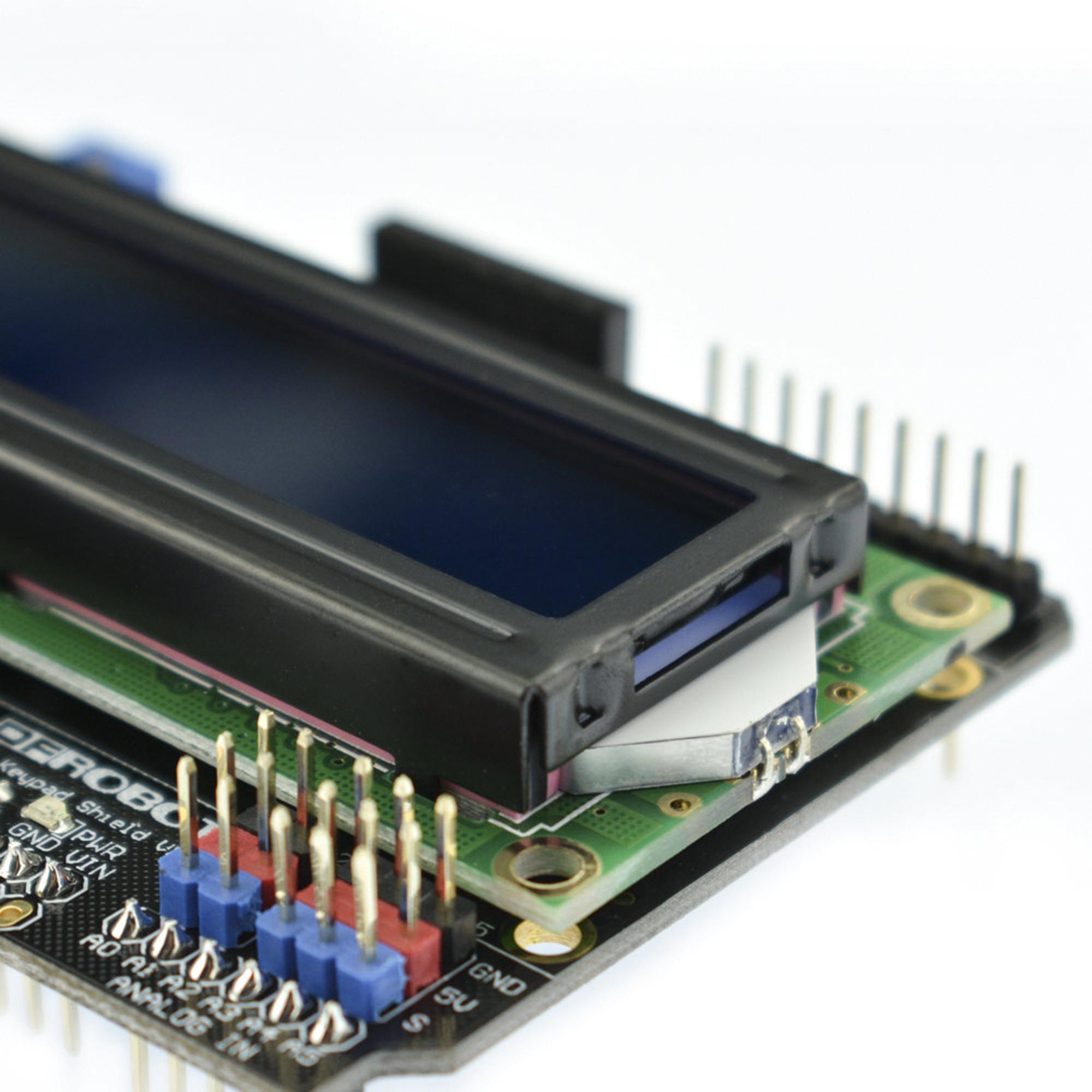 DFR0009 - Dfrobot - LCD Keypad Shield, Gravity 1602, 2 x 16 LCD Display