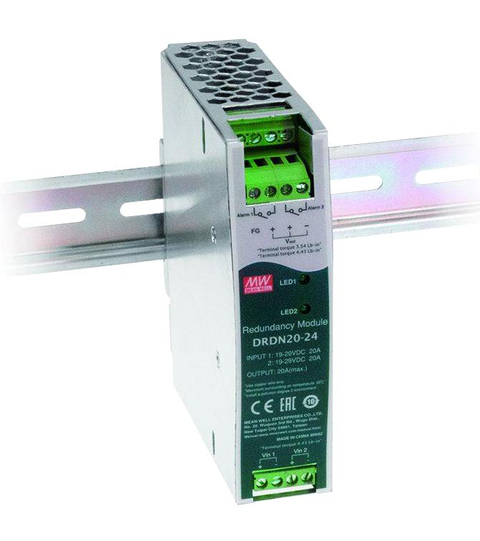 DRDN20-24 - Mean Well - Redundancy Module, 24 VDC, 20 A