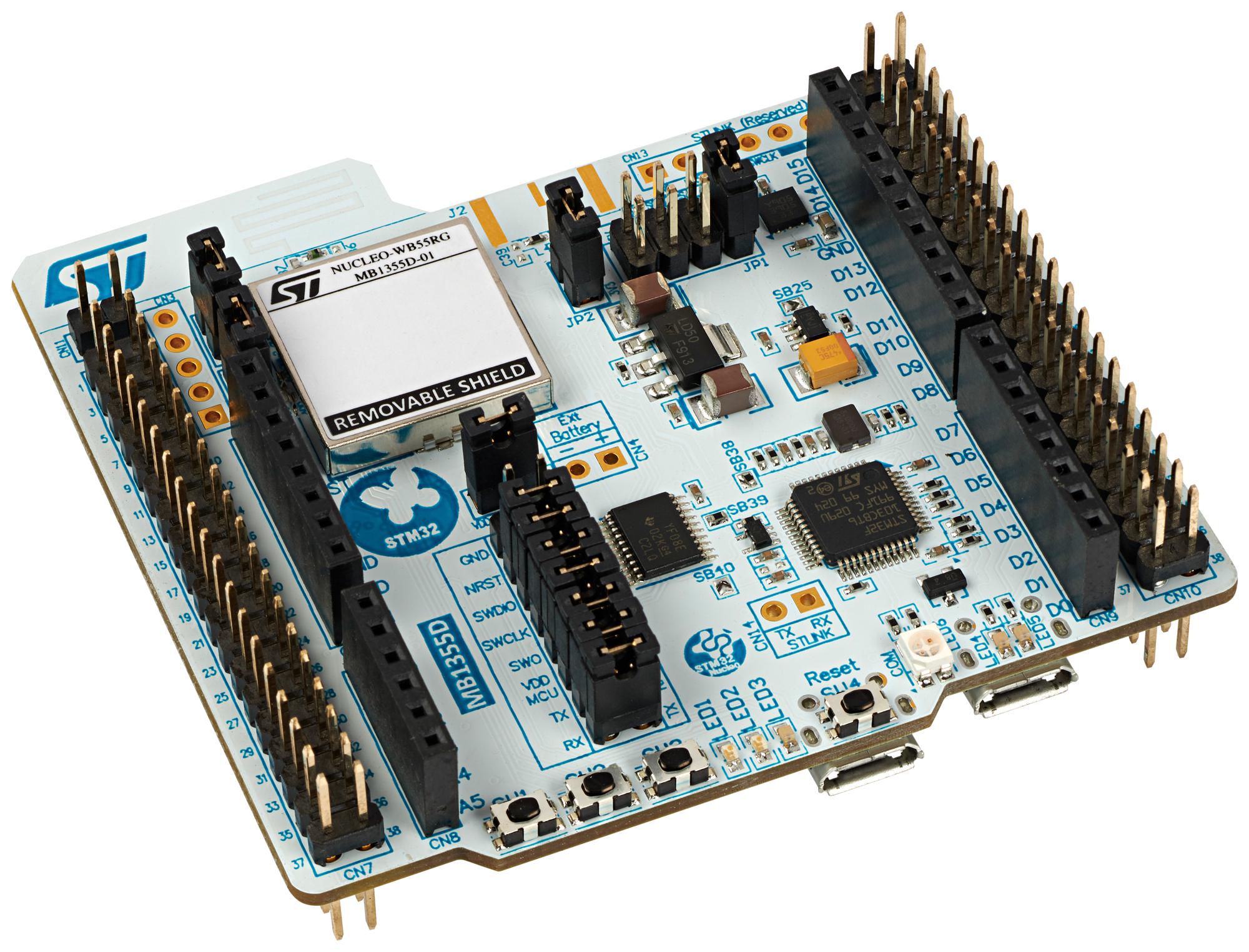 NUCLEO-WB55RG - Stmicroelectronics - Development Board, STM32WB Nucleo-64, STM32WB55RGV6U