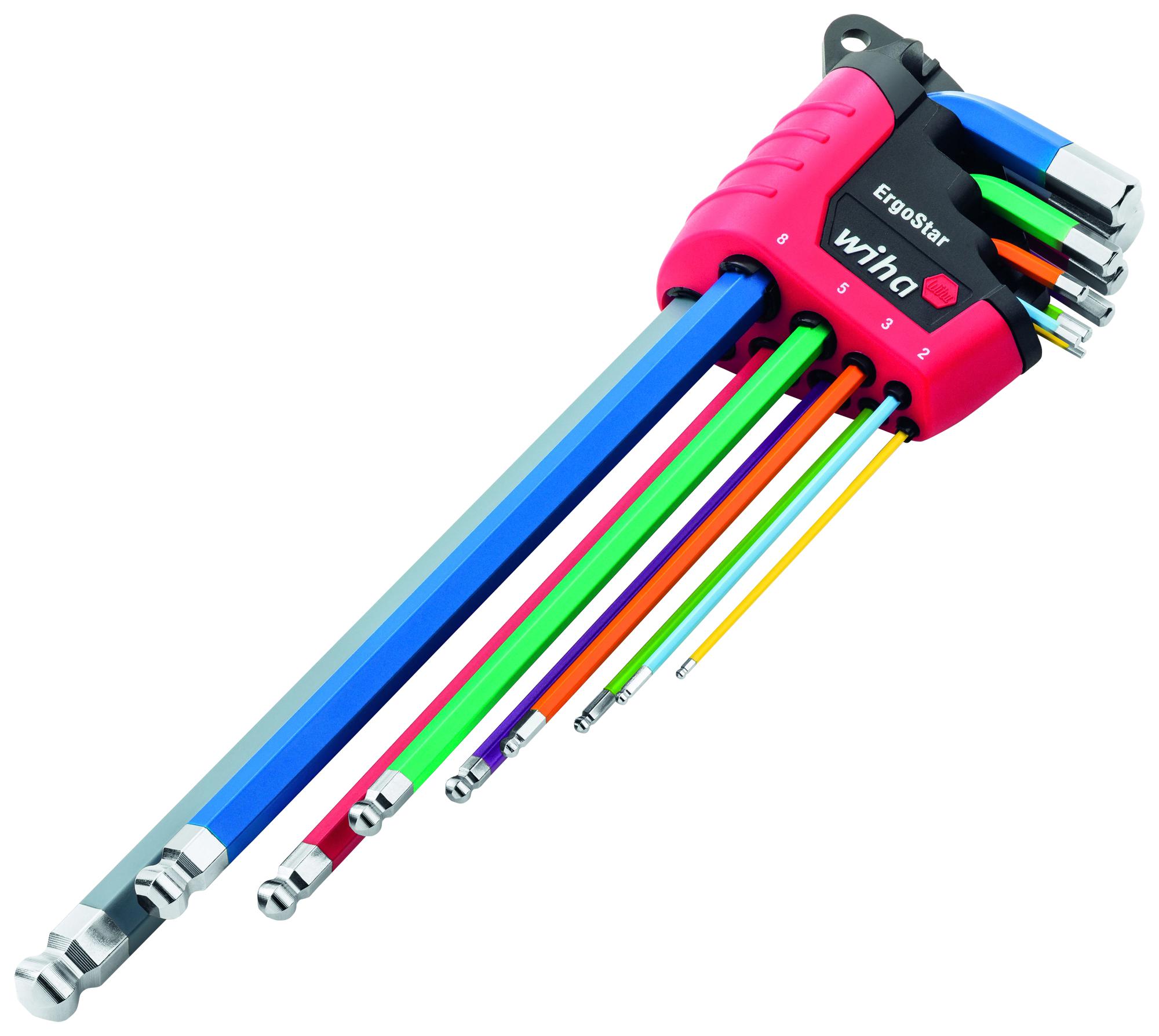 43849 - Wiha - L-Key Set, Hex, Hexagonal Ball End & ErgoStar Holder