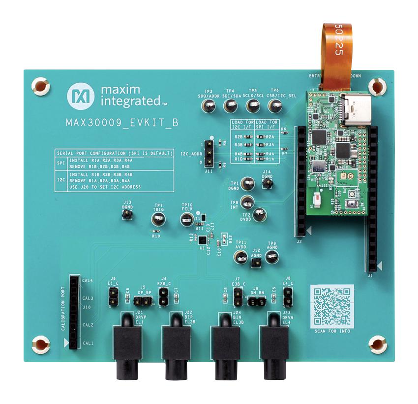 MAX30009EVKIT# - Analog Devices - Evaluation Kit, MAX30009ENA+, Bioimpedance Measurement