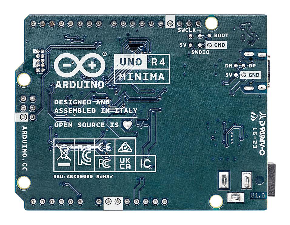 ABX00080 - Arduino - Development Board, UNO R4 Minima, R7FA4M1AB3CFM#AA0