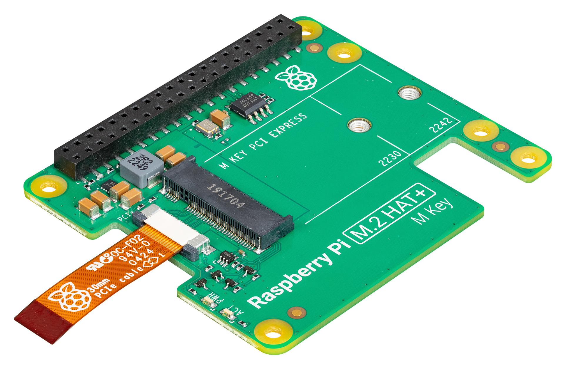 SC1166 - Raspberry-pi - Raspberry Pi M.2 HAT, M.2-Format PCIe and NVMe ...
