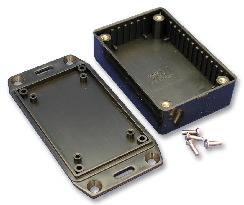 1591ASFLBK - Hammond - Plastic Enclosure, Multipurpose, ABS