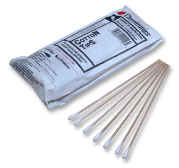 CT100 - Chemtronics - Cotton Swabs, 100 Pack